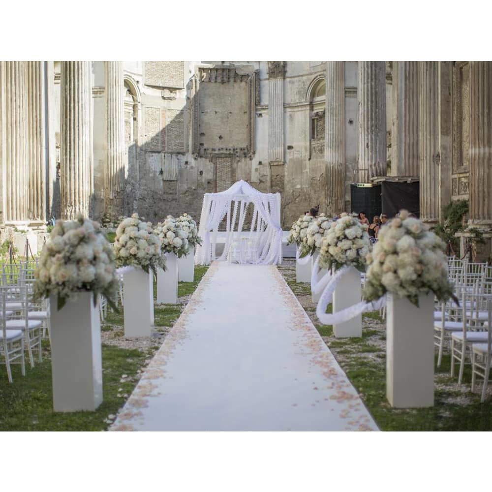 Angelella | Moquette bianca Passatoia matrimonio e cerimonie H 200 CM